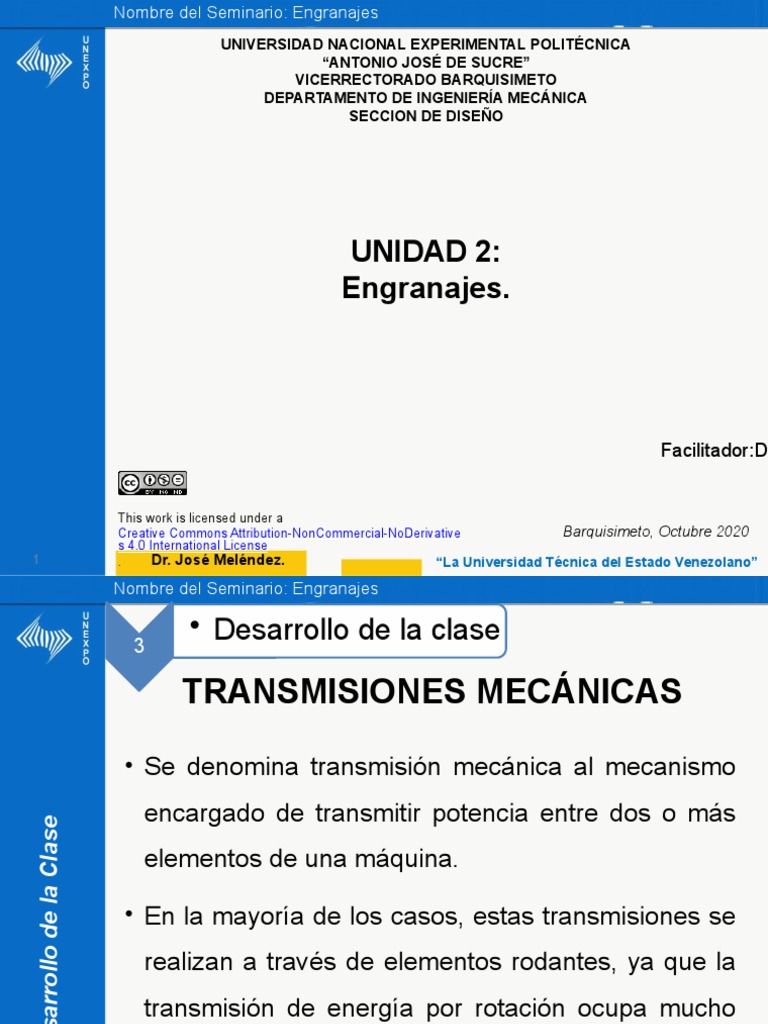 Introducción A Engranajes Y Transmisiones Pdf Engranaje