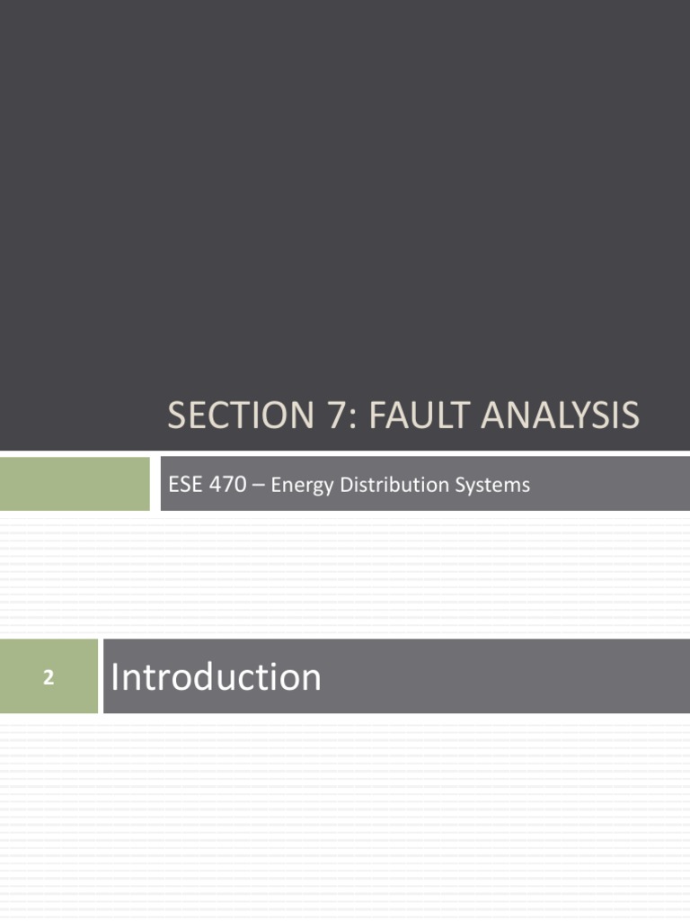 Section 7 Fault Analysis | PDF | Transformer | Electrical Engineering