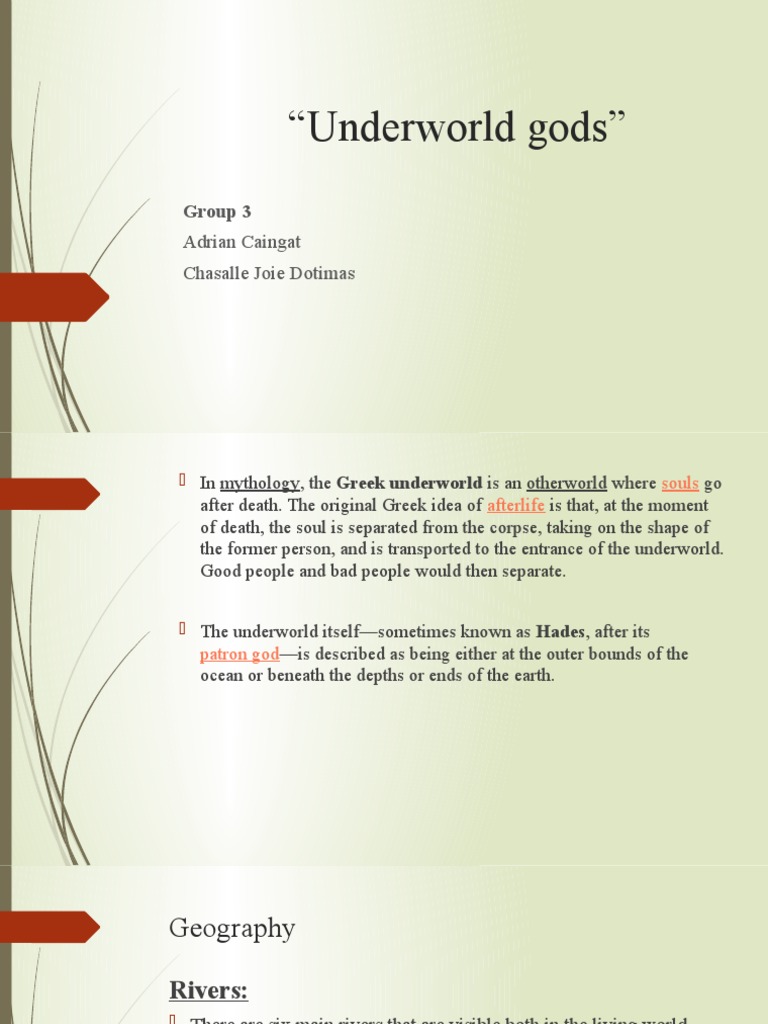 Underworld Gods Report | PDF | Greek Underworld | Hades
