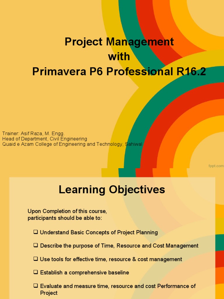 Project Management With Primavera P6 Professional R16.2 | PDF | Project ...