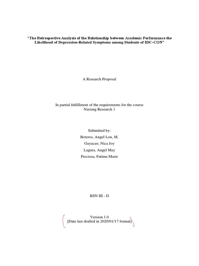 Academic Performance & Depression Study | PDF | Depression (Mood ...