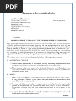 Management Representation Letter | PDF | Valuation (Finance ...