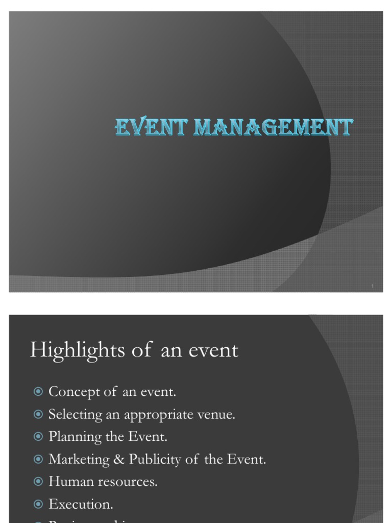 Event Management | PDF