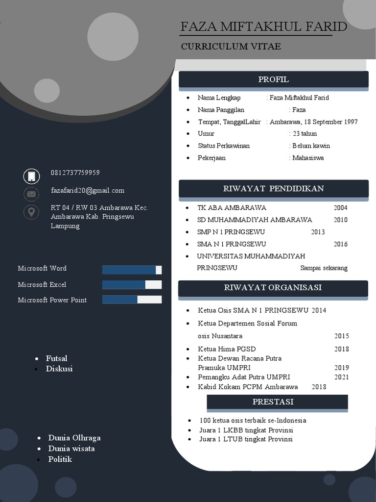 Belajar Membuat CV-1 | PDF