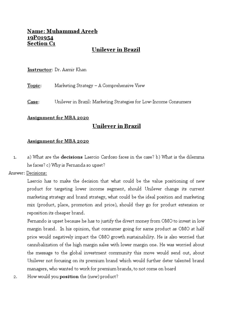 Muhammad Areeb (19p01954) C1 Lt2 | PDF | Brand | Marketing