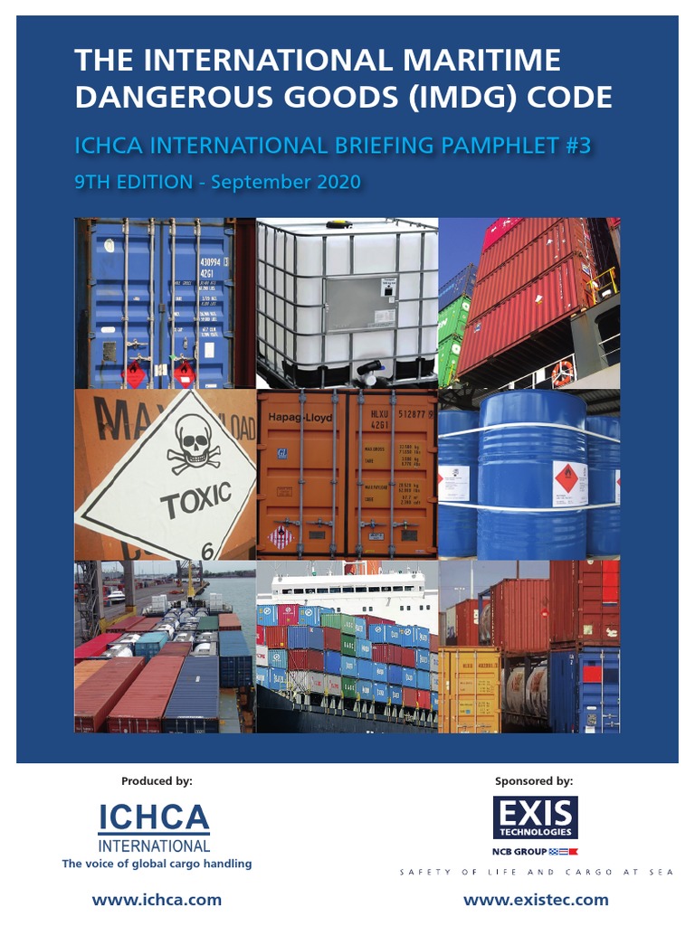 BP 3 The International Maritime Dangerous Goods Imdg Code | PDF ...