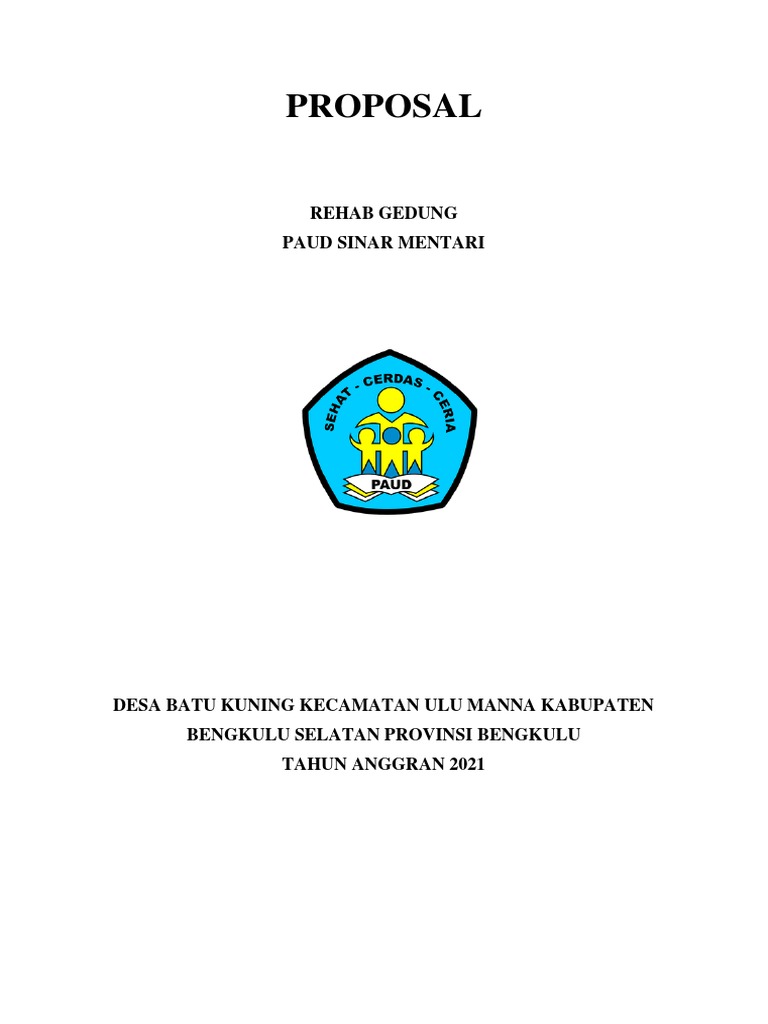 Proposal Rehab Gedung Paud Sinar Mentari | PDF
