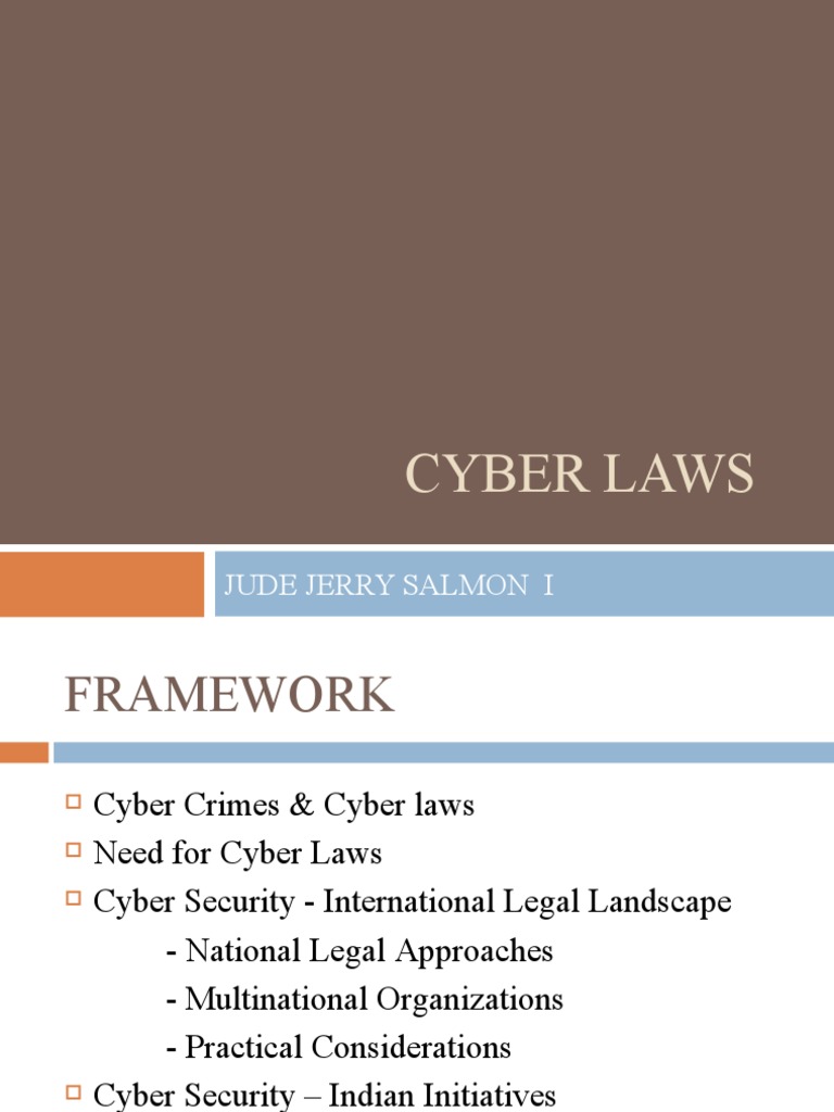 Cyber Laws - Part I | PDF | Computer Law | Security