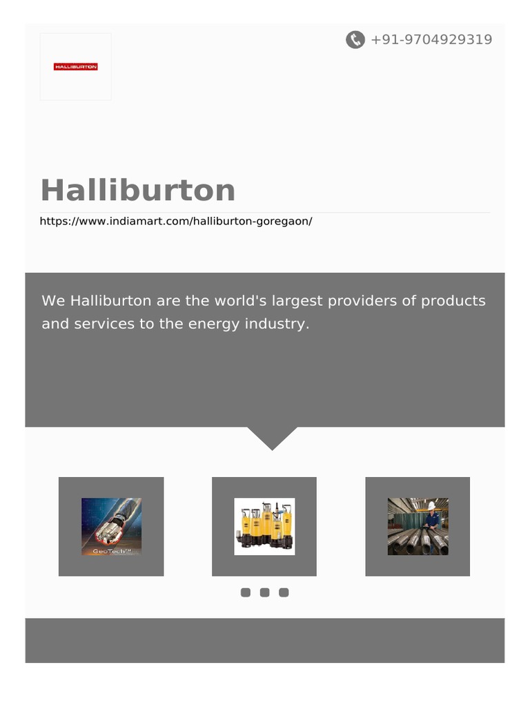 Halliburton: We Halliburton Are The World's Largest Providers of ...