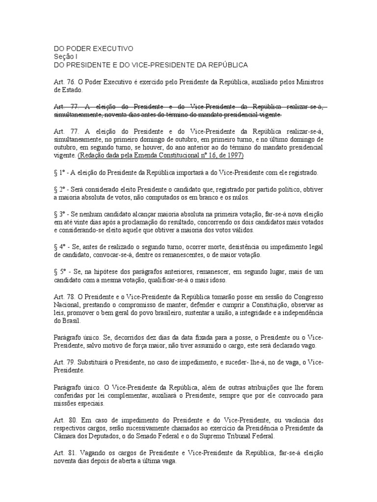 Do Poder Executivo | PDF