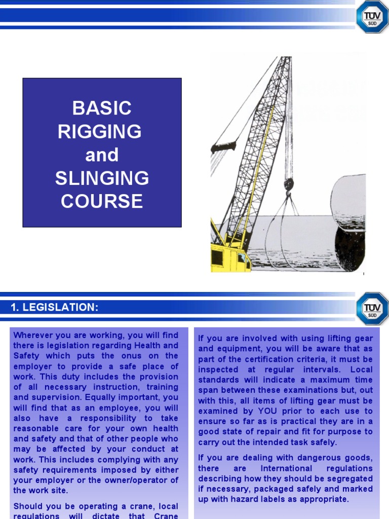 Basic Rigging and Slinging | PDF
