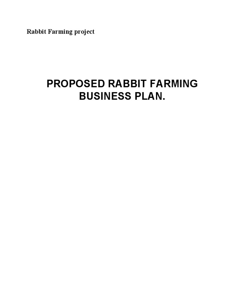 Rabbit Farming Project PROPOSED RABBIT F | PDF | Rabbit | Meat