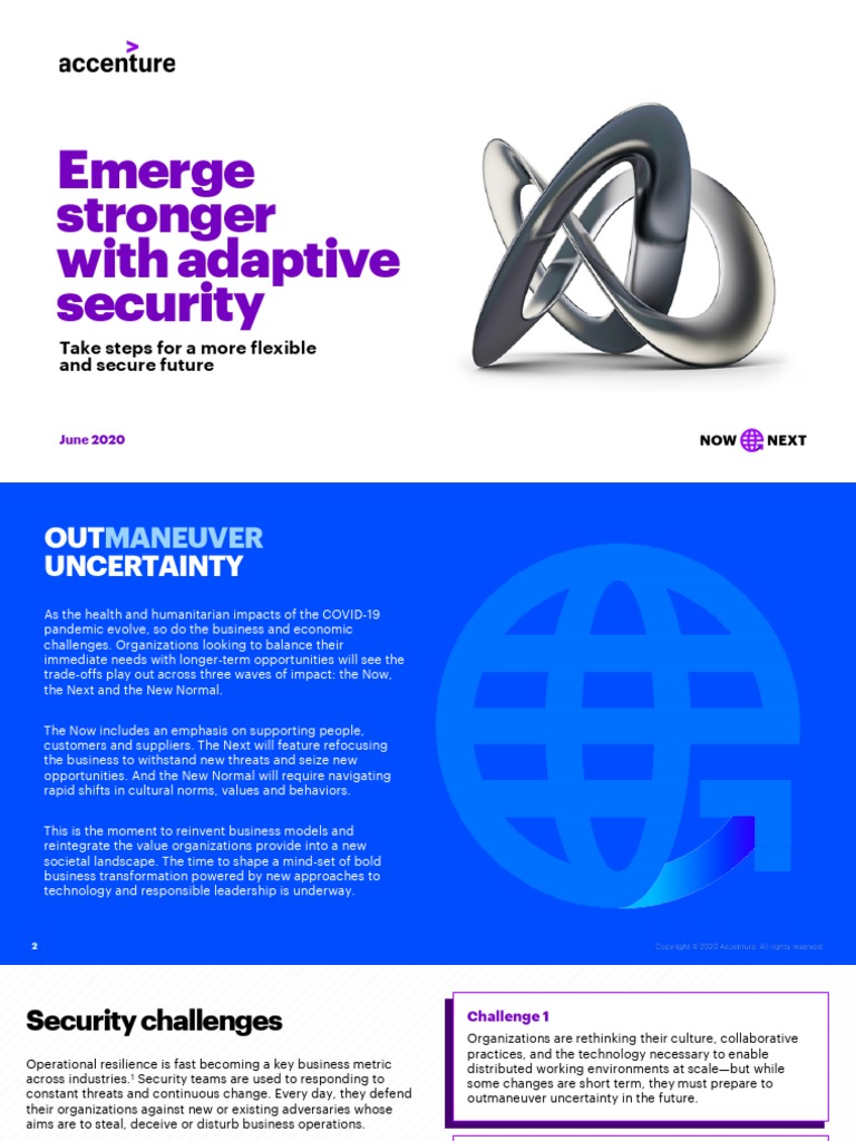 Accenture Emerge Stronger With Adaptive Security | PDF | Computer ...