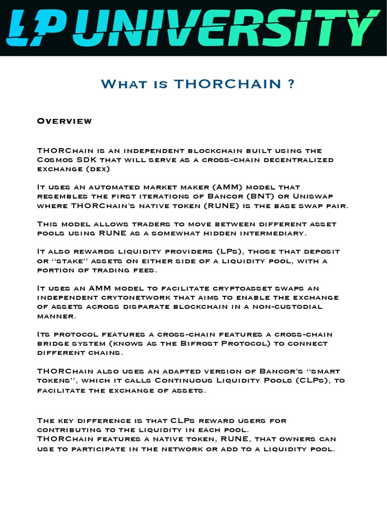 What Is Thorchain ? | PDF