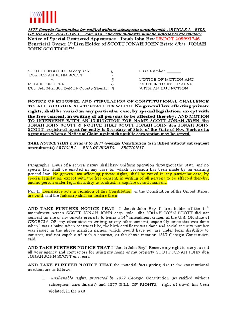 Injunction Example 1 | PDF | Article One Of The United States ...