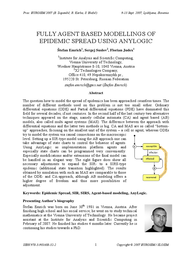 Fully Agent Based Modellings of Epidemic Spread Using Anylogic | PDF | Agent Based Model ...