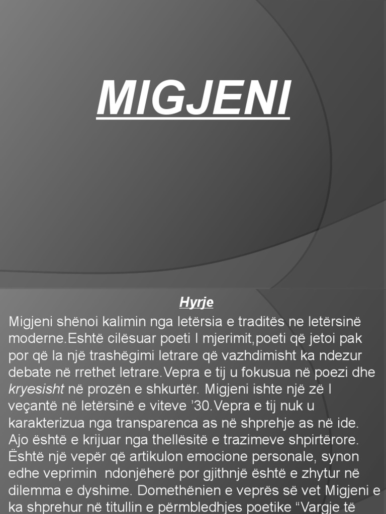Migjeni | PDF