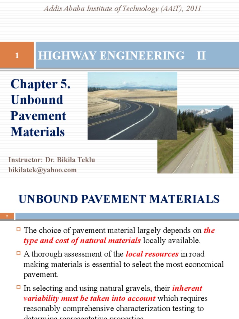 Unbound Pavement Materials Overview | PDF | Construction Aggregate | Road