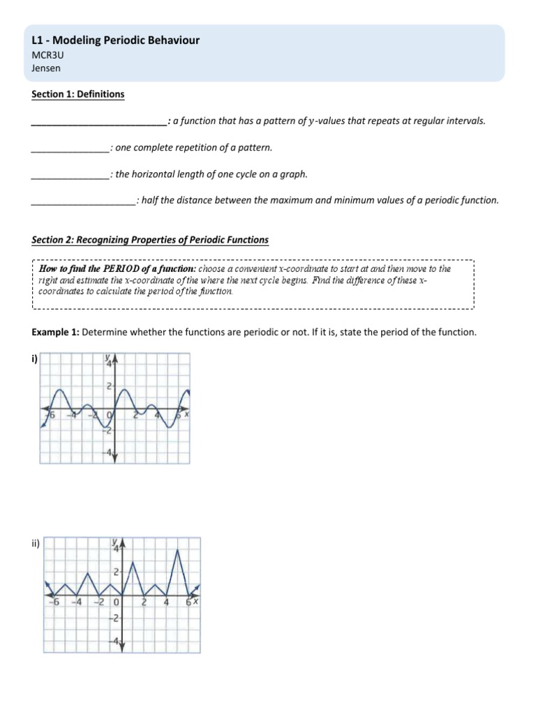 5.1 Modeling Periodic Behaviour (JSM) | PDF | Function (Mathematics ...