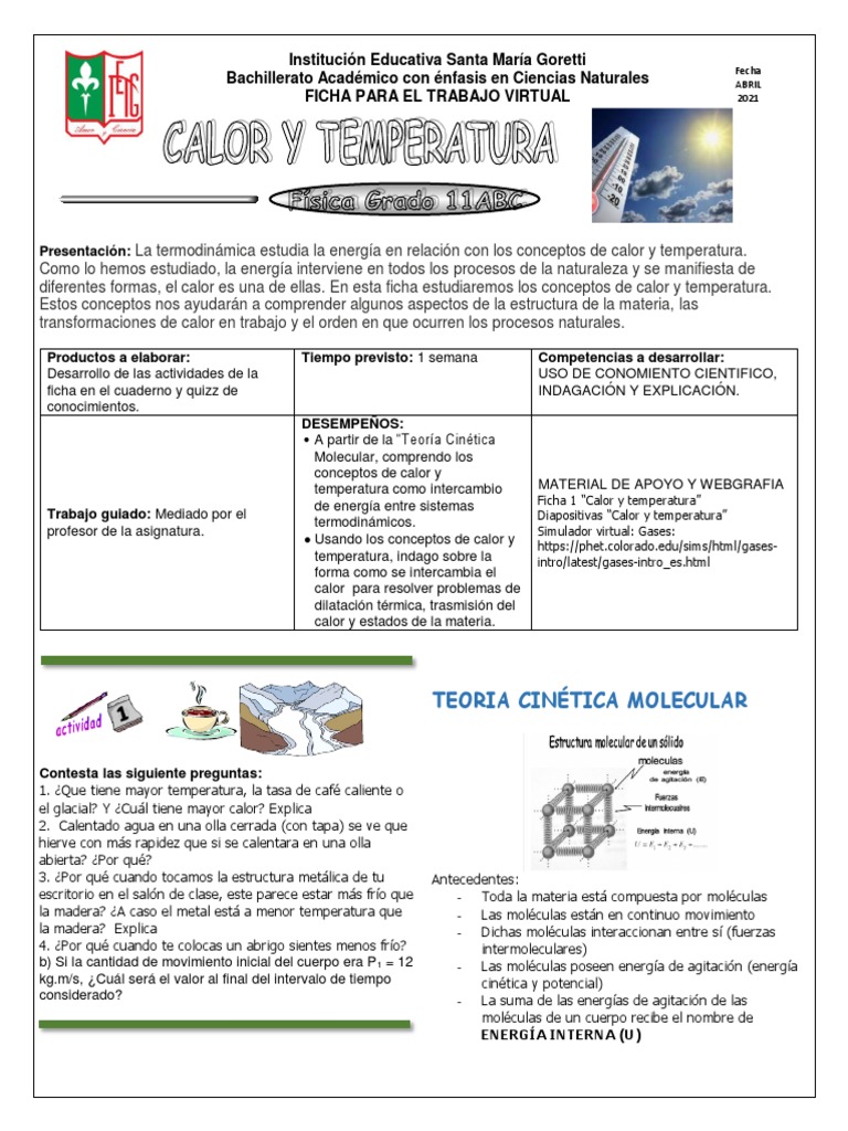 Hoja De Trabajo De Calor