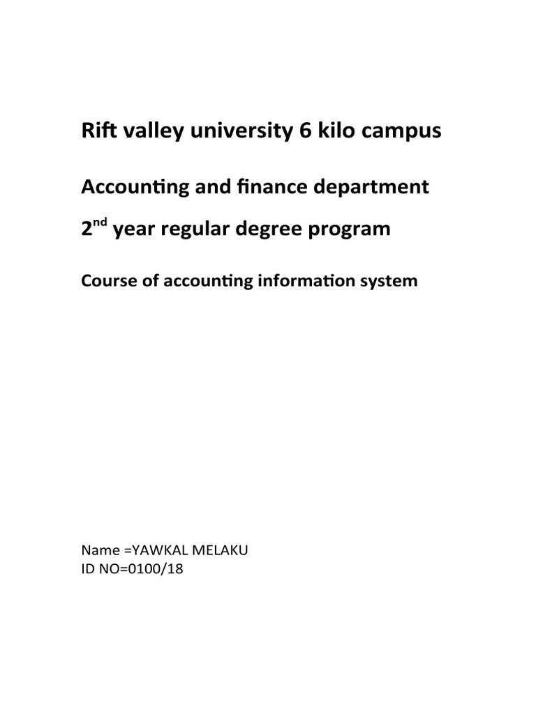 Rift Valley University 6 Kilo Campus | PDF | Electronic Business | E ...