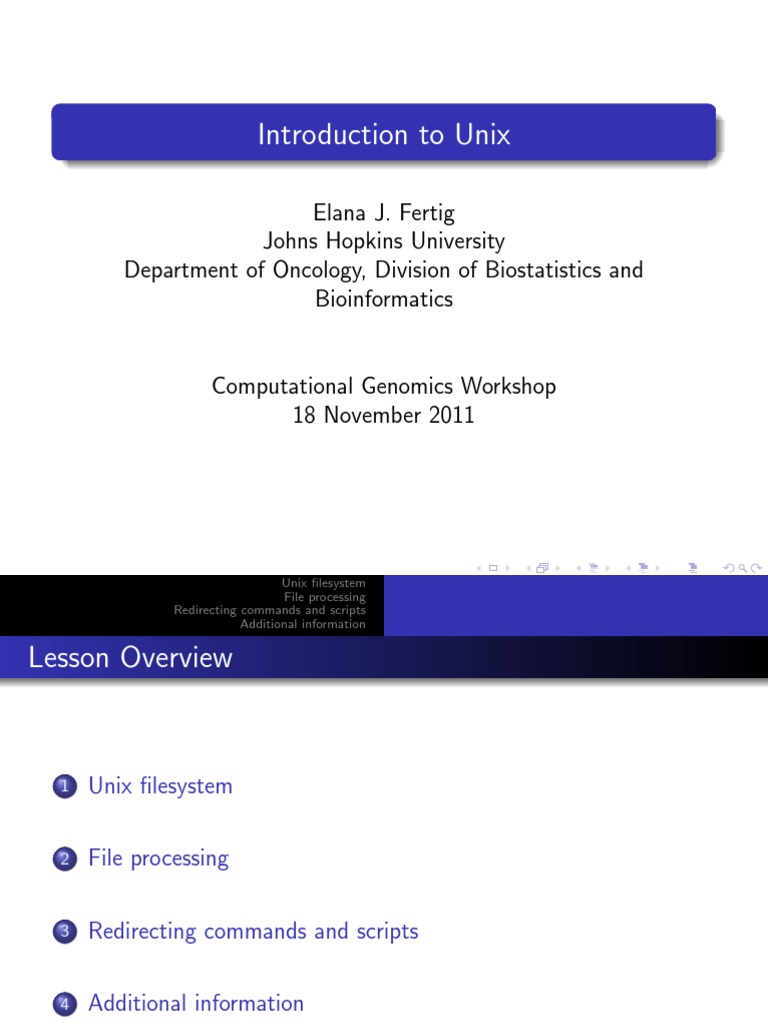 Introduction To Linux Unix Pdf Directory Computing File System 