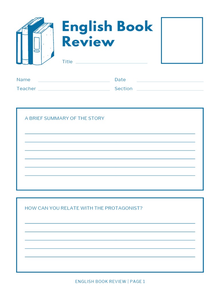 English Book Review Template | PDF
