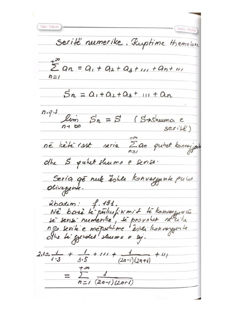 Serite Numerike | PDF