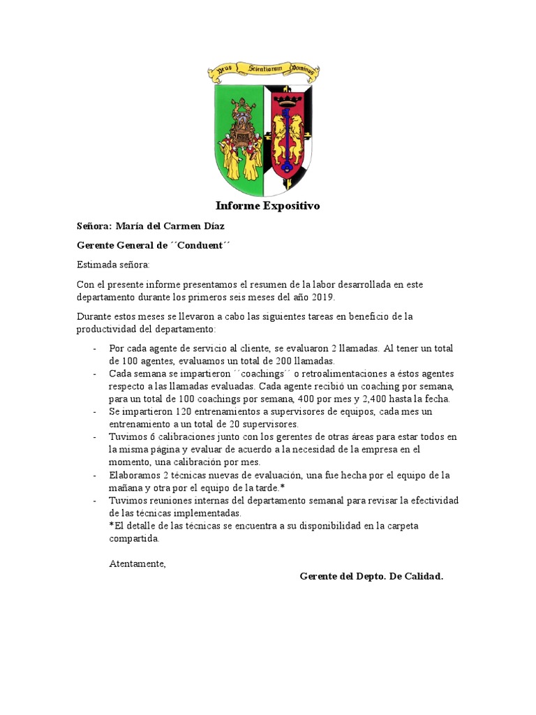 Informe Expositivo | PDF