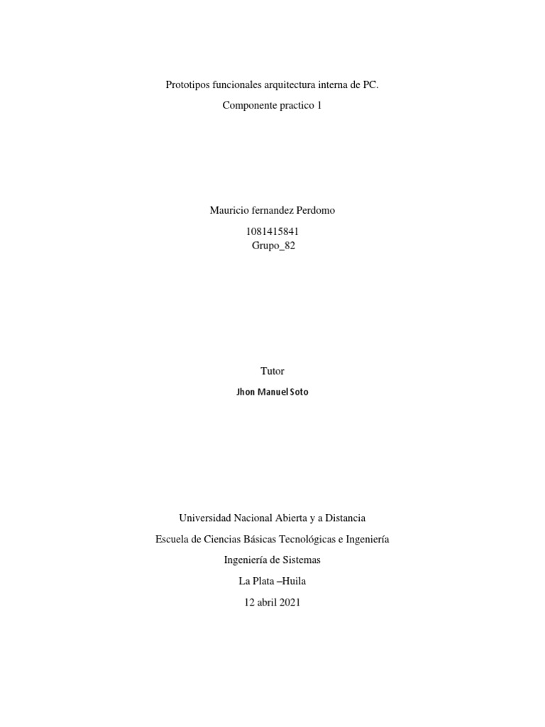 Componente Practico 1, 2 y 3 Arquitectura de Computadores | PDF | Programa de computadora ...