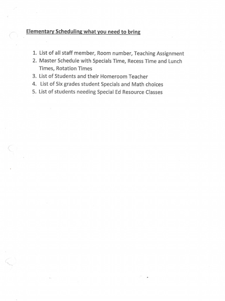 Skyward Scheduling | PDF