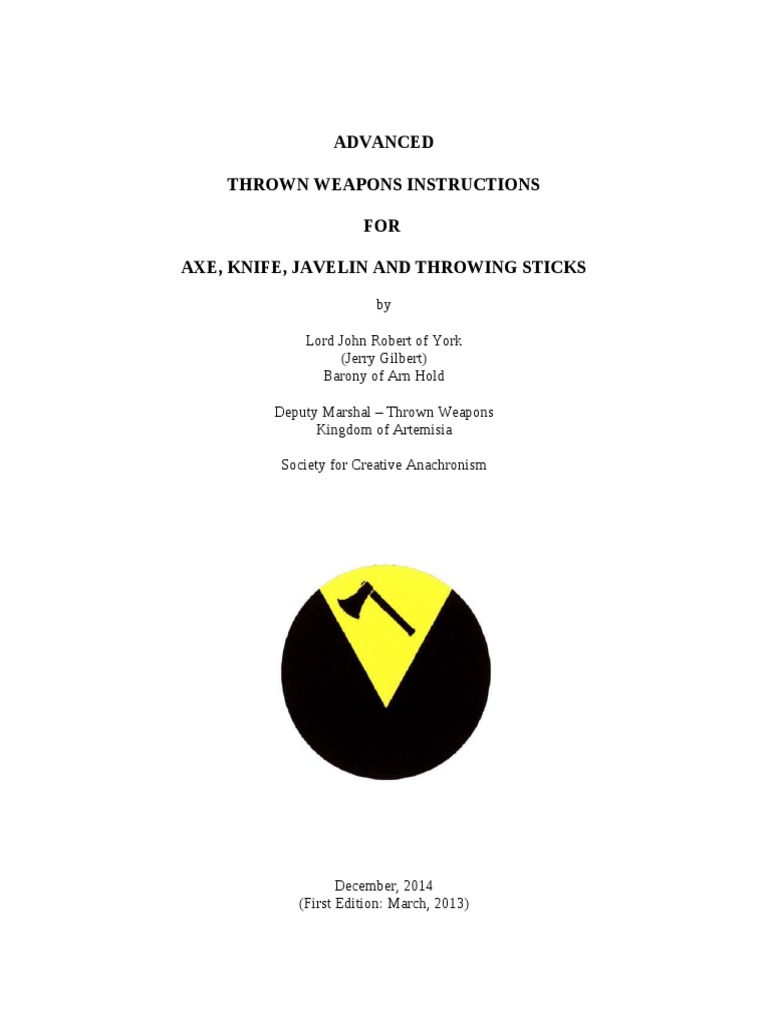 Advanced Thrown Weapons | PDF | Hand | Anatomical Terms Of Motion