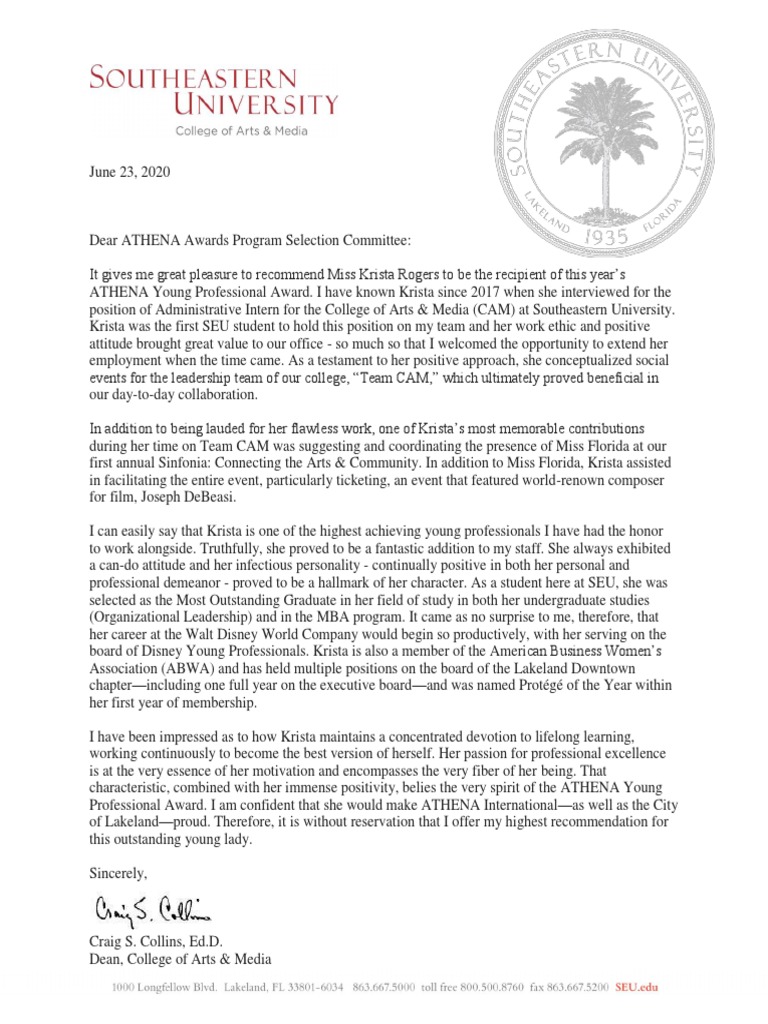 Krista Rogers - Recommendation Letter - DR | PDF | Human Nature ...