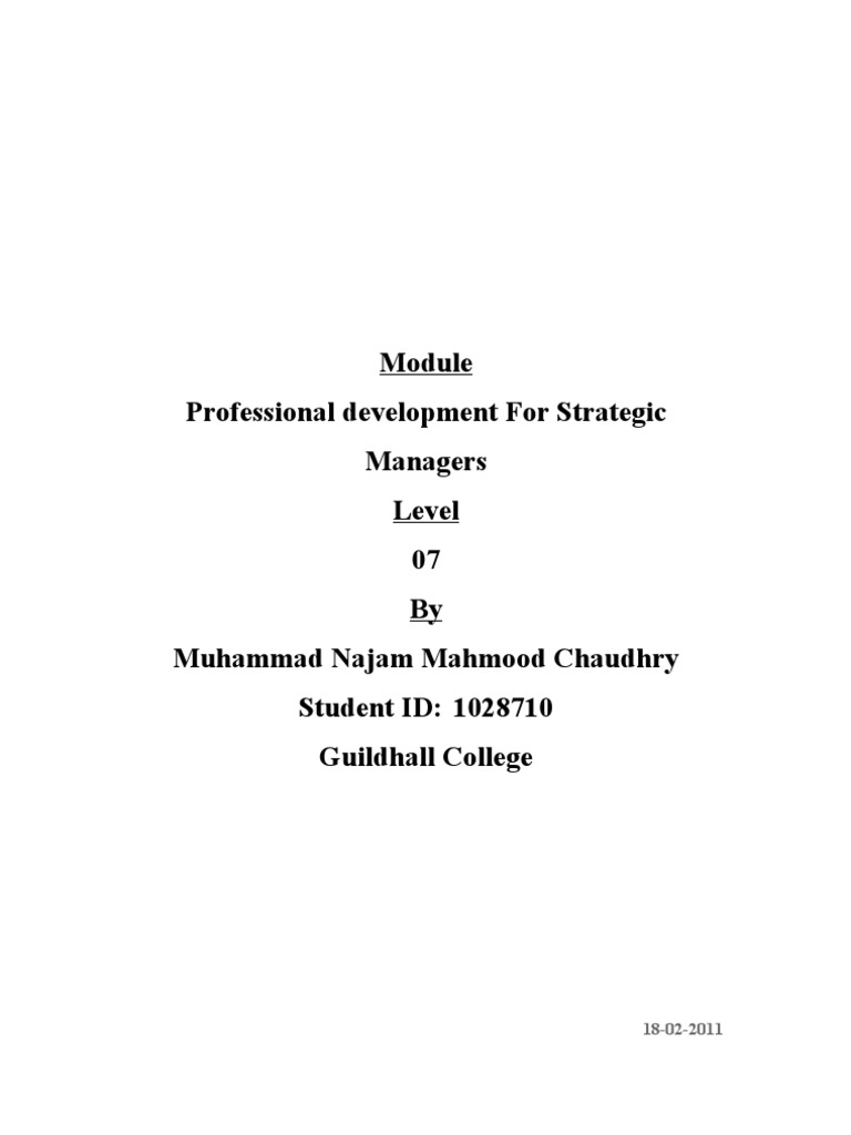 PDSM Najam | PDF | Swot Analysis | Personal Development