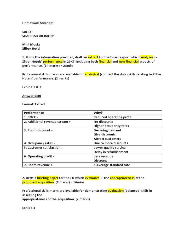 Answer Plan and Evidence | PDF | Supply Chain | Net Present Value