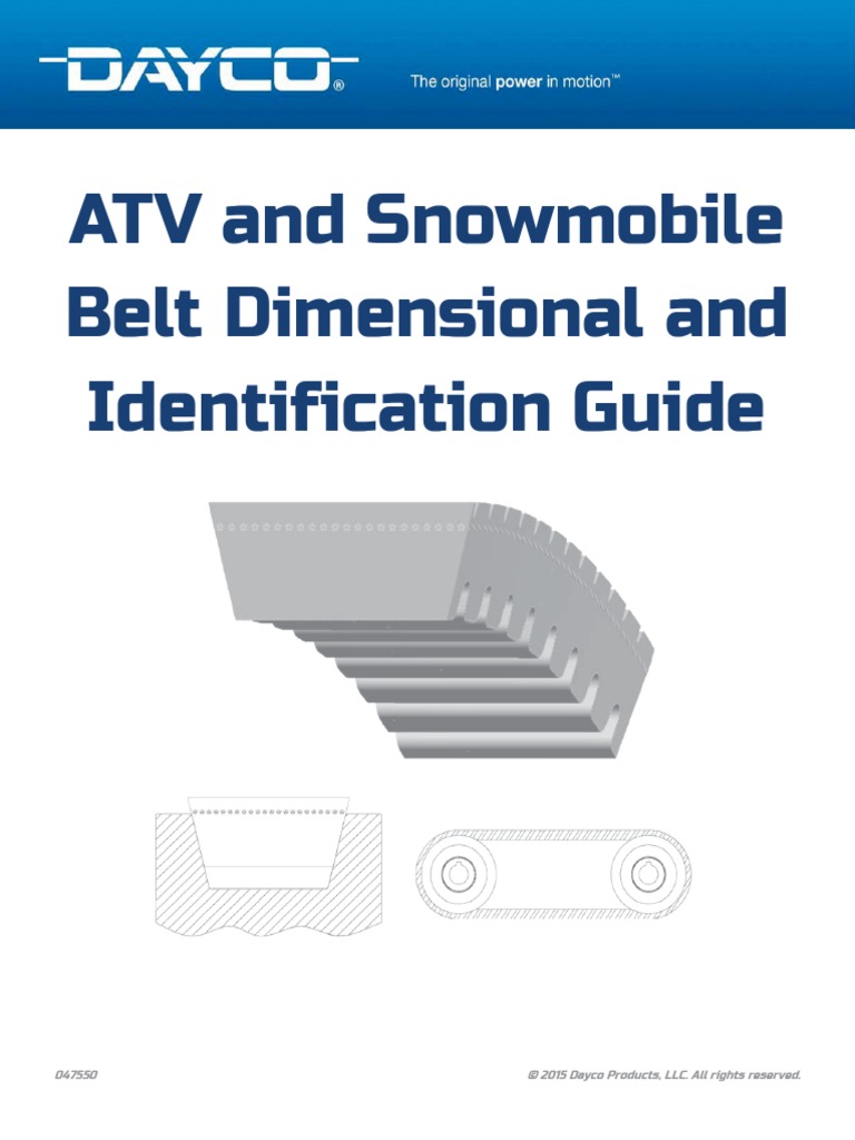 ATV and Snowmobile Belt Dimensional and Identification Guide | PDF ...