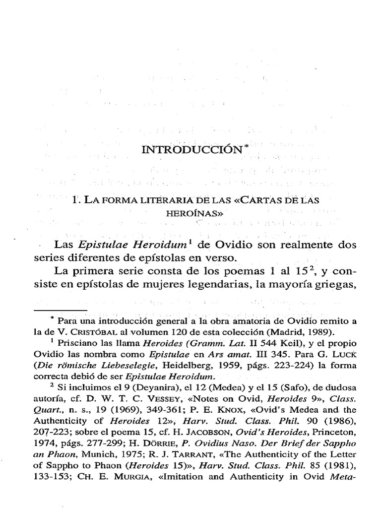Análisis de las Heroides de Ovidio | PDF | Ovidio | Epístola