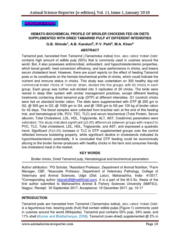 Animal Science Reporter (E-Edition), Vol. 11, Issue 1, January 2018 ...