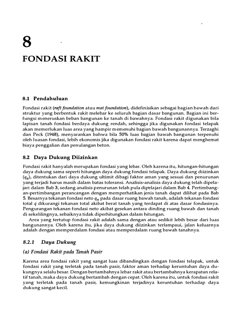 Teknik Pondasi 1 Rakit | PDF