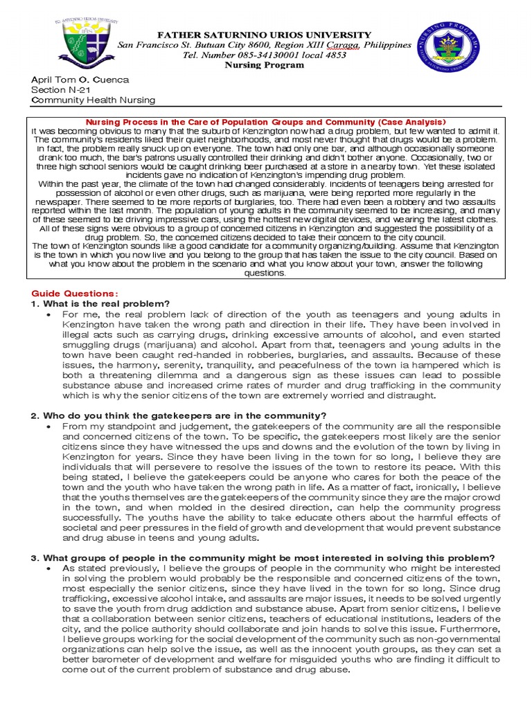 (CHN) Nursing Process in The Care of Population Groups and Community ...