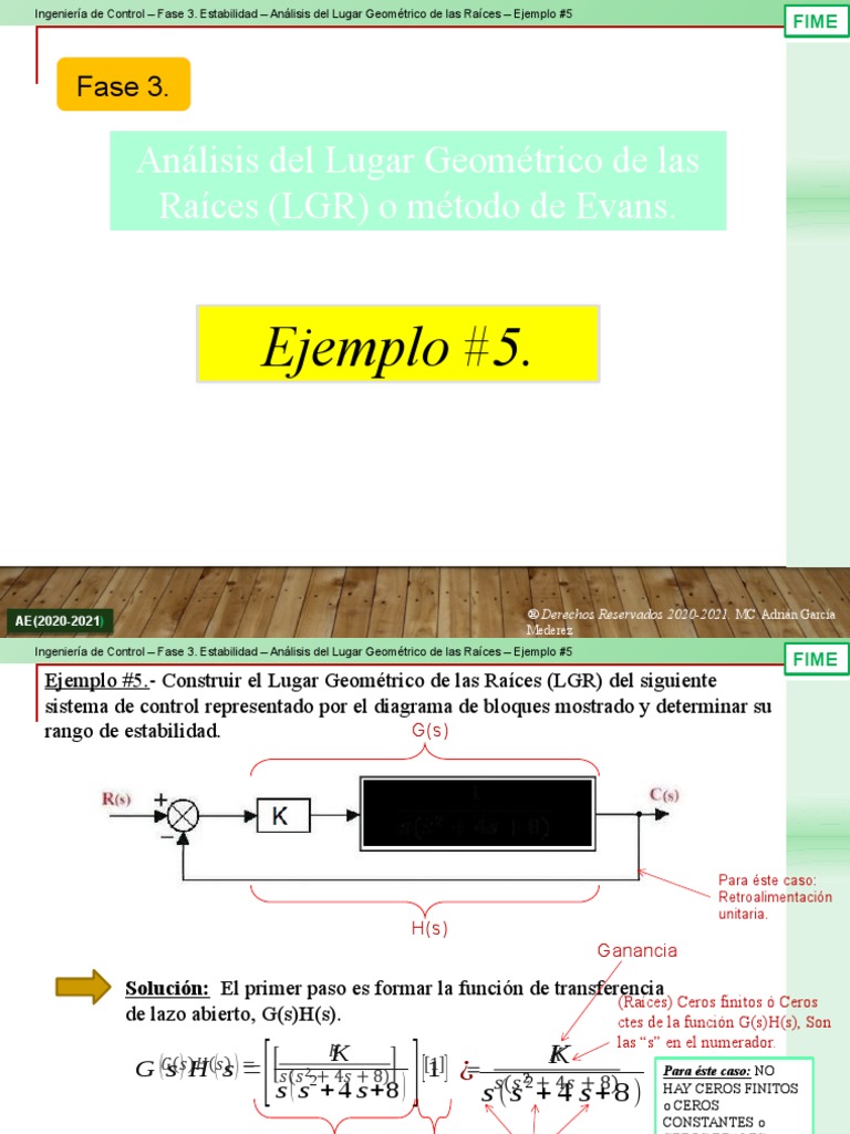 Ej5 LGR | PDF | Asíntota | Cero de una función