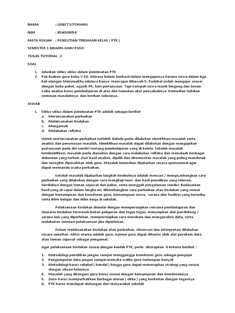 TT2 PTK | PDF | Pengembangan Diri | Sains & Matematika