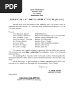 BARANGAY RESOLUTION Badac | PDF
