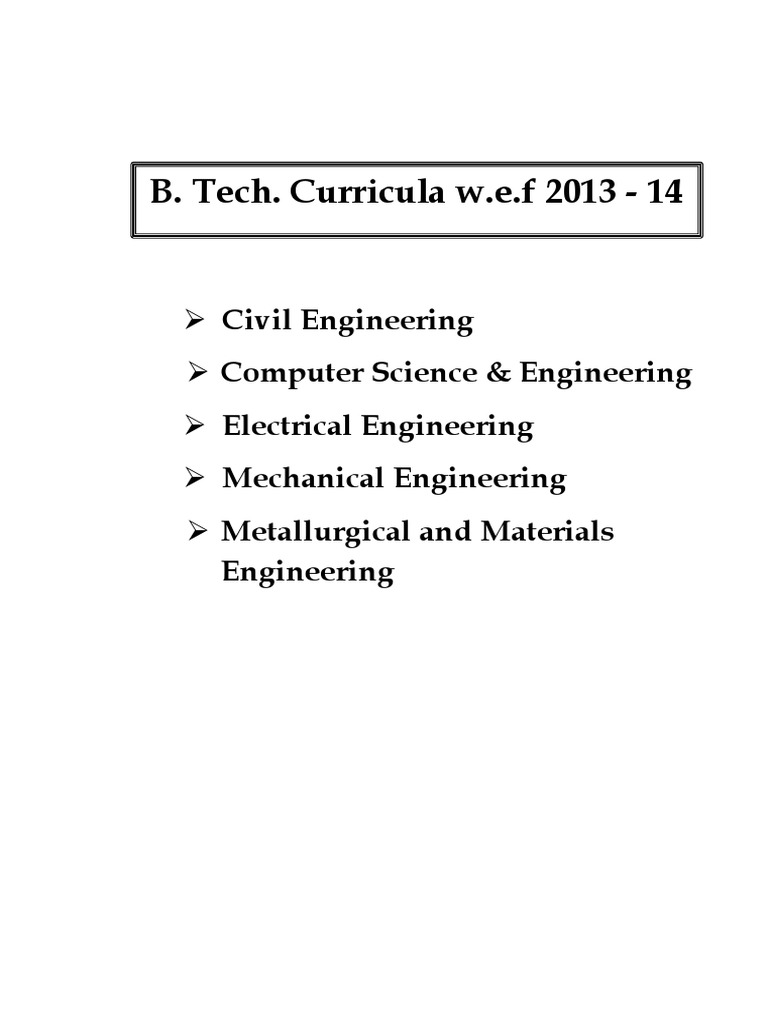B. Tech - Syllabus | Download Free PDF | Engineering | Electronics
