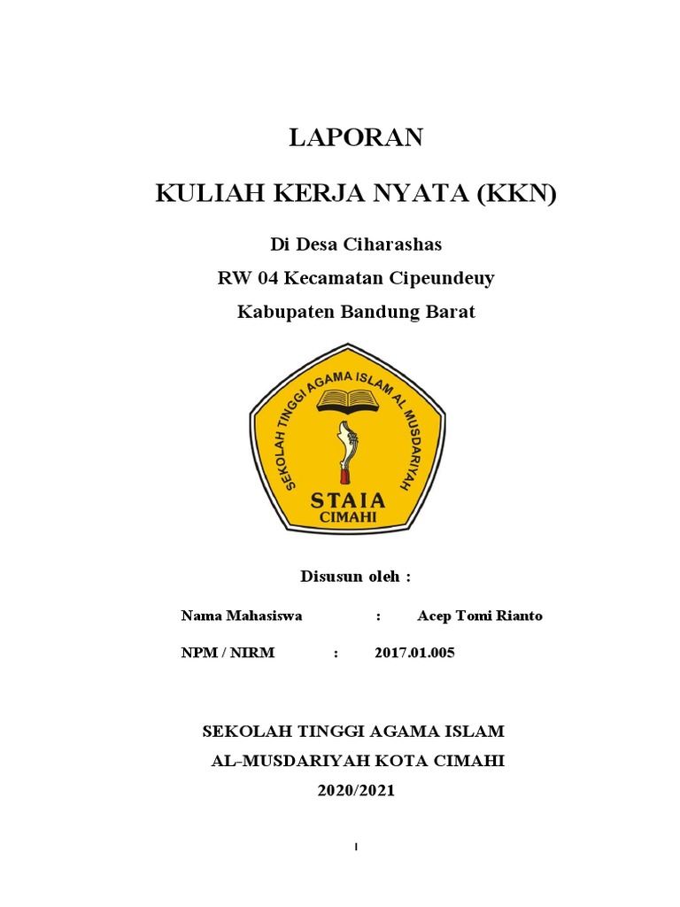 Laporan KKN (Cover-Penutup) 4 | PDF