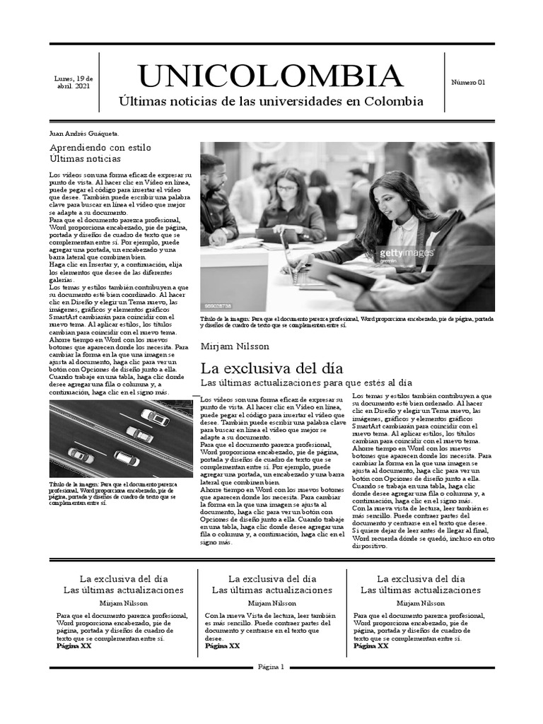 Noticia Periodistica | PDF | Microsoft Word | Vídeo