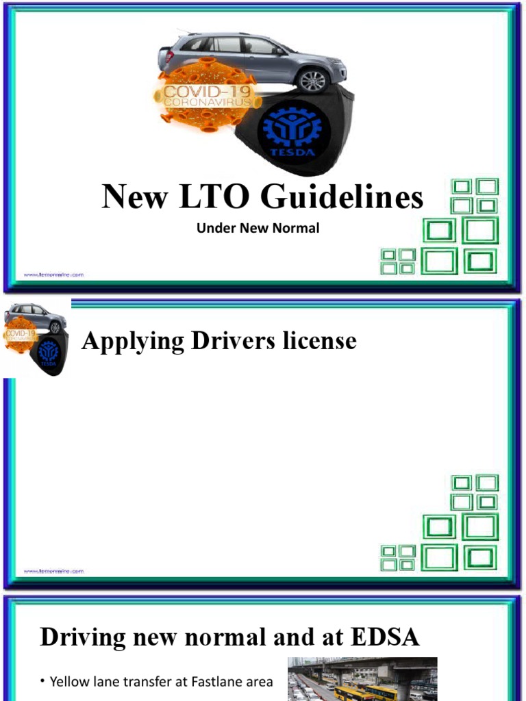 New LTO Guidelines | PDF | Traffic | Vehicles