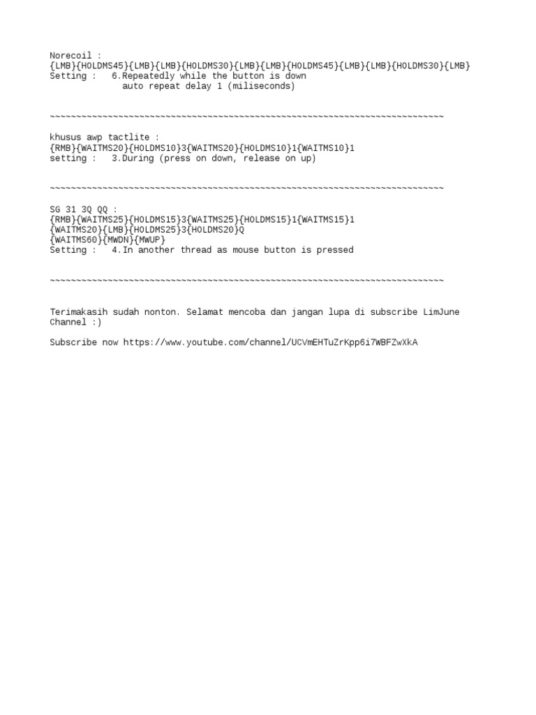 Script Macro by LimJune | PDF