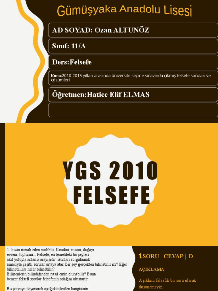 Felsefe Projesi | PDF