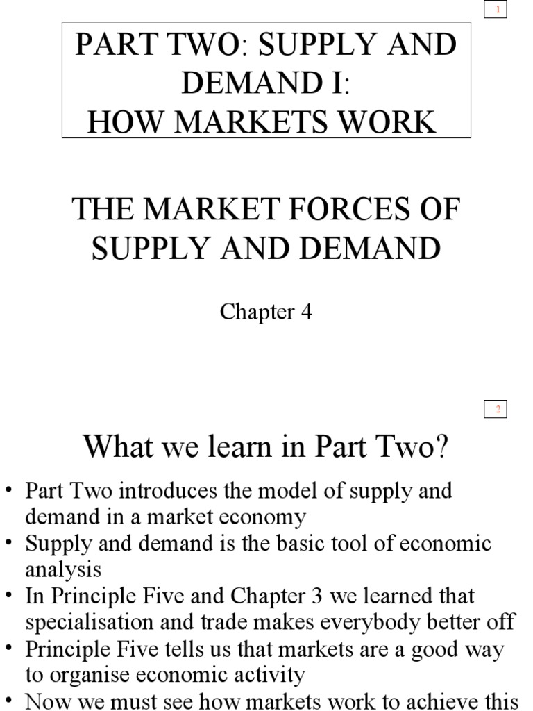 Part Two: Supply and Demand I: How Markets Work | PDF | Supply ...